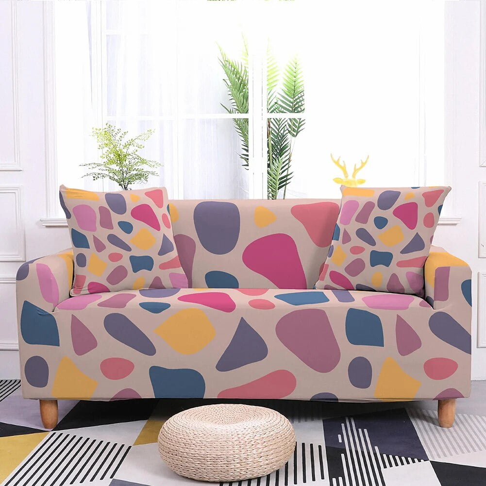 Geometry Shape Sofa Cover 1/2/3/4 Seater Elastic Couch Slipcover For ...