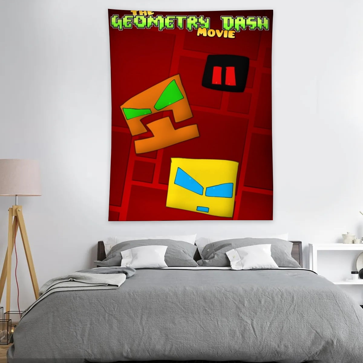 Geometry Tapestry Gift Wall Hanging Backdrop for Room Bedroom Girls Or Boys Fans Background ...