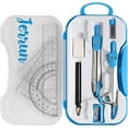 Geometry Tool Kit with Compasses, Protractor, Pencil, Eraser, Sharpener ...