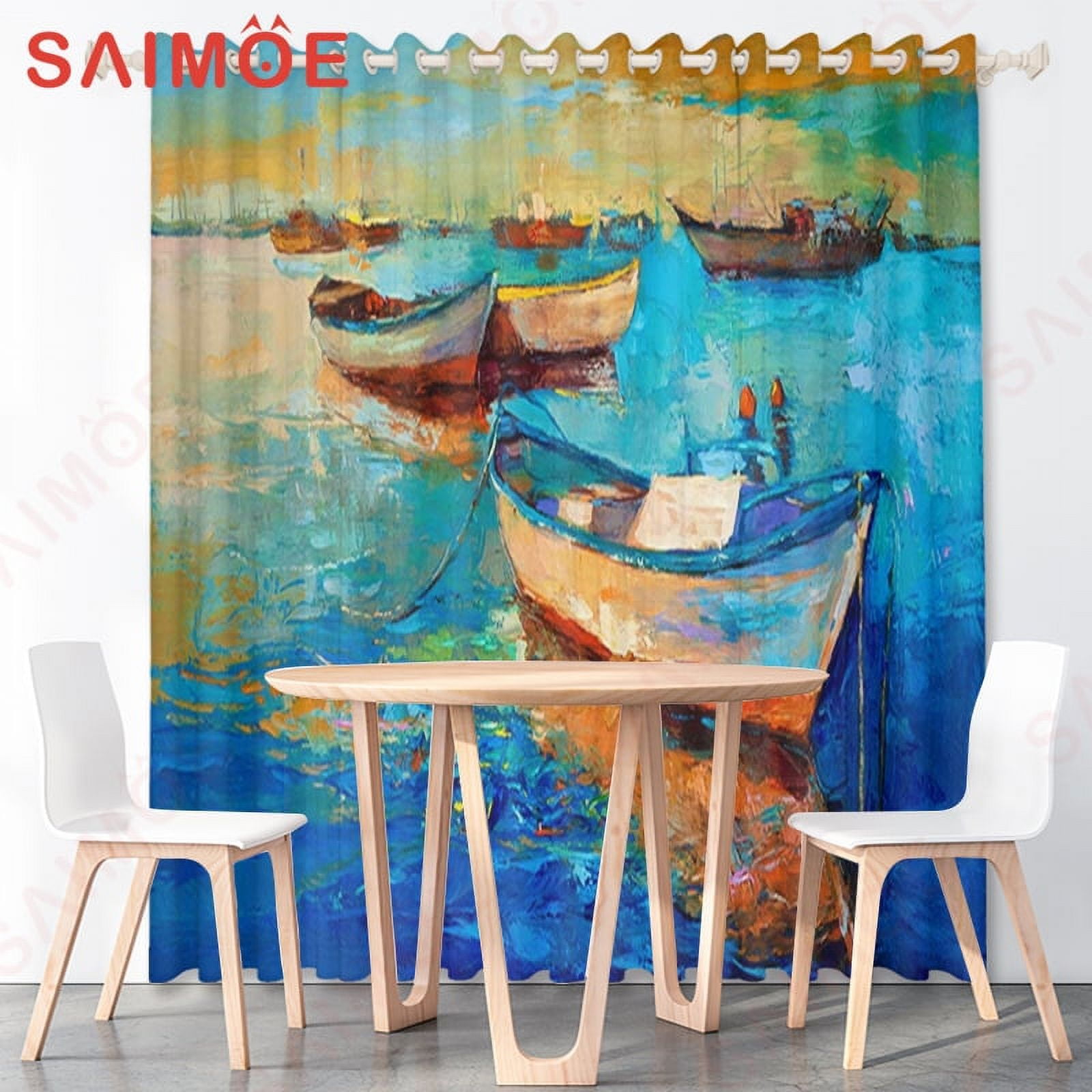 Geometry Triangle Sky Cloud Door Curtains for Doorway Closet Curtain ...