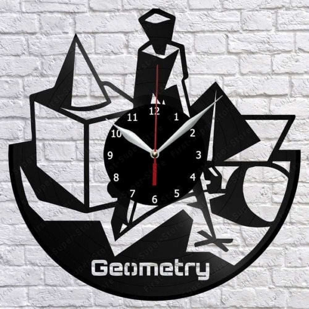 Geometry Vinyl Record Wall Clock Fan Art Home Decor Vintage Wall Art ...