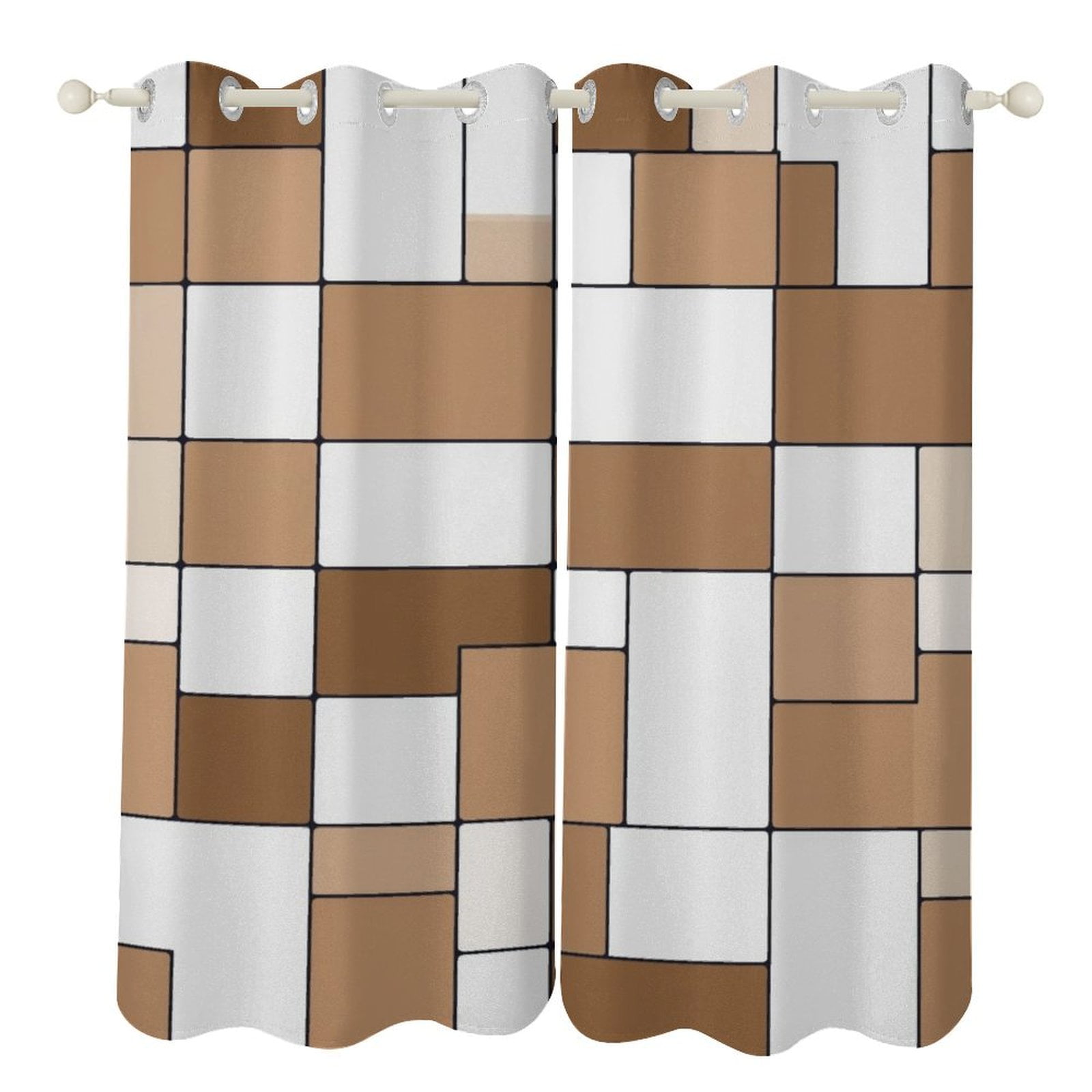 Geometry Window Curtains For Living Room Bedroom Bathroom Kicthen Door ...