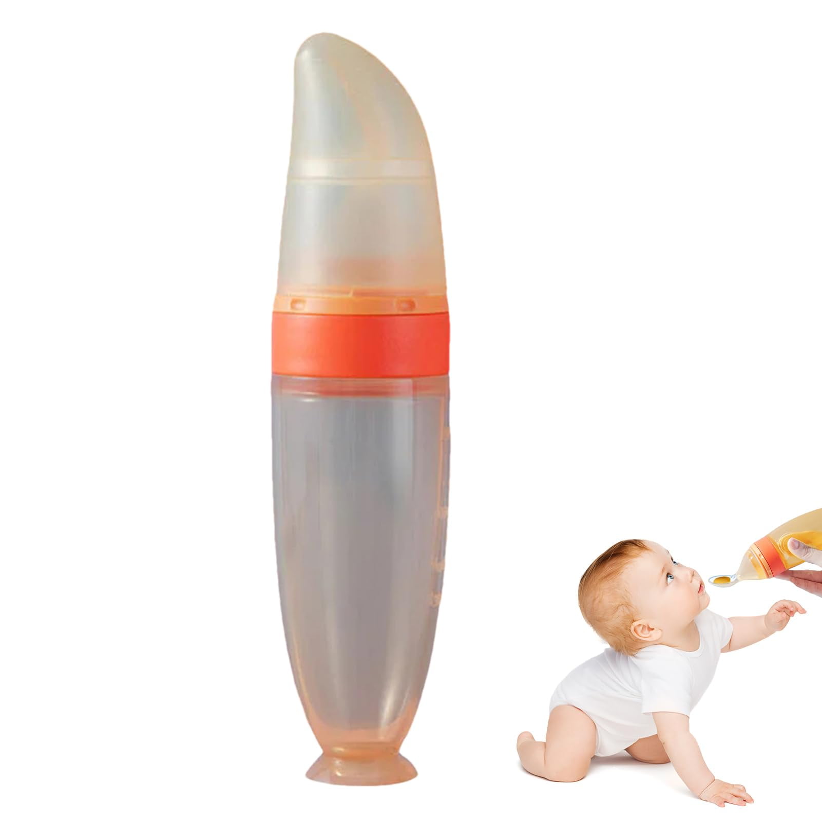 Geonoy Baby Weaning Spoons, Silicone Baby Food Dispensing Spoon, Baby ...