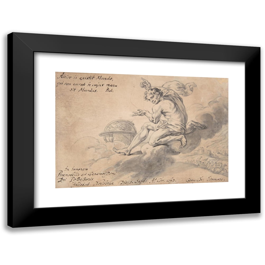 Georg Christoph Eimmart the Younger 18x13 Black Modern Framed Museum Art Print Titled - Man ...