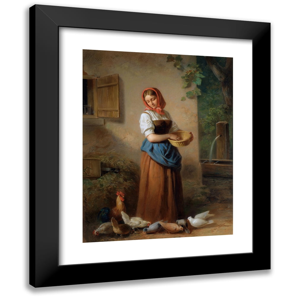 Georg Decker 15x18 Black Modern Framed Museum Art Print Titled - A Girl ...