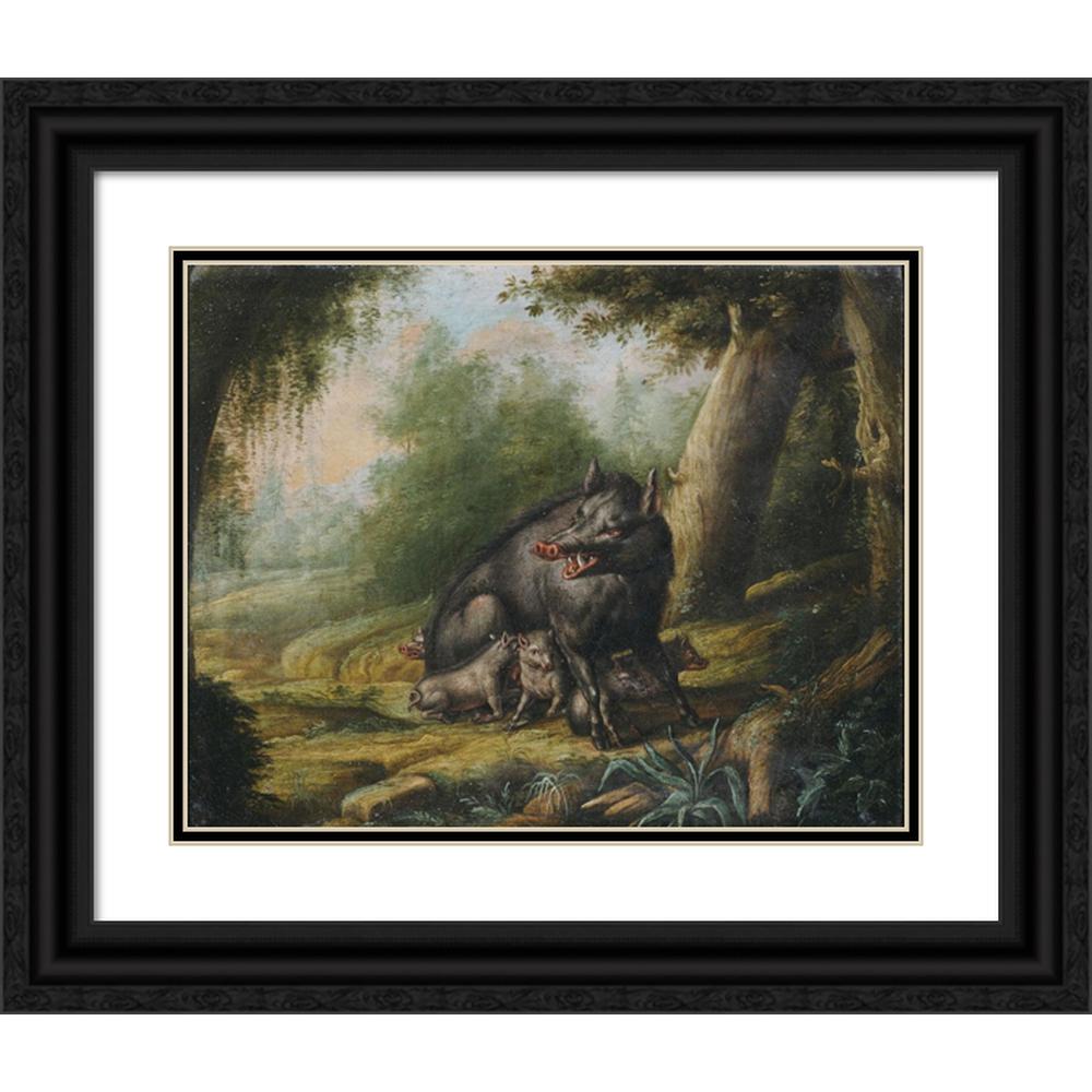 Georg Ernst Sandner 14x12 Black Ornate Wood Framed Double Matted Museum ...