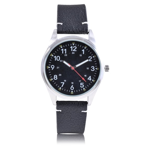 George Adult Male Analog Watch, Black and Silver Case - Walmart.com