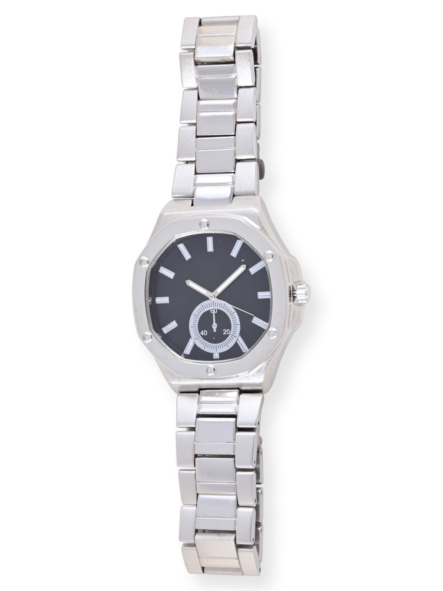 George Adult Male Analog Watch in Silver and Black Dial (42028WMM ...