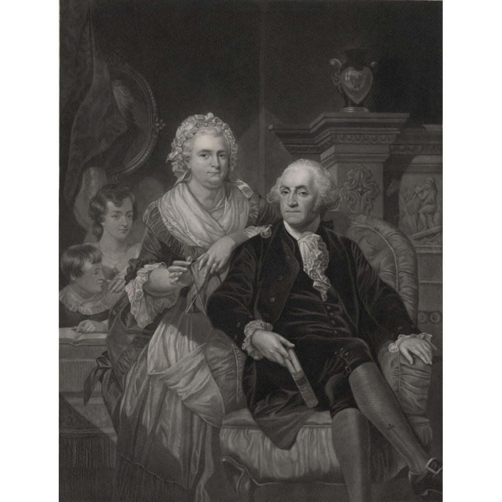 George And Martha Washington At Home History (18 x 24) - Walmart.com
