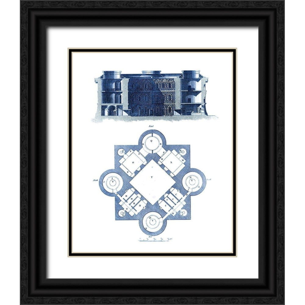 George, Andrew Cook 12x14 Black Ornate Wood Framed with Double Matting ...