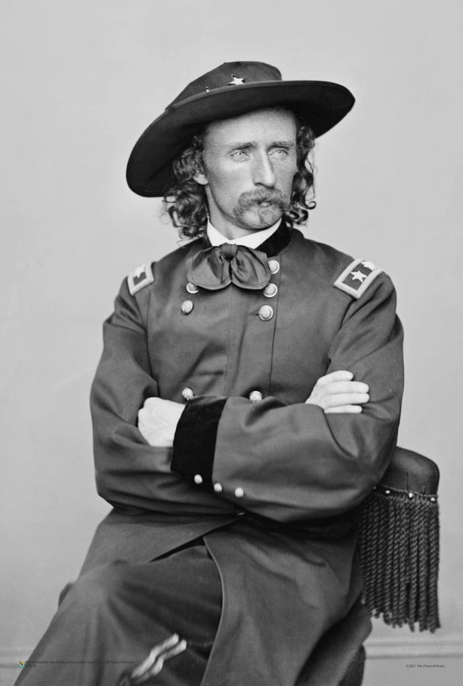 George Armstrong Custer Portrait Mini Poster 12" x 18" - Walmart.com