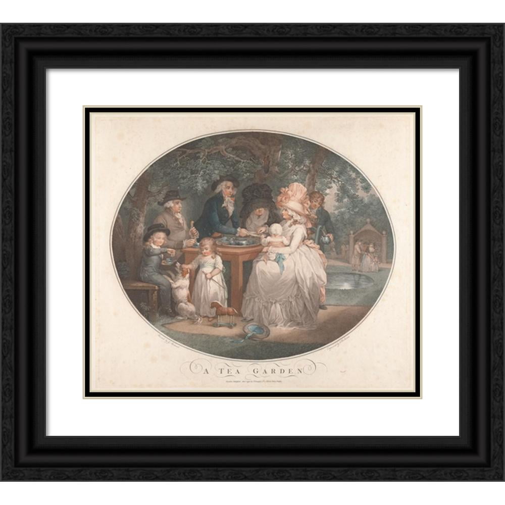 George Auriol 17x15 Black Ornate Wood Framed Double Matted Museum Art ...