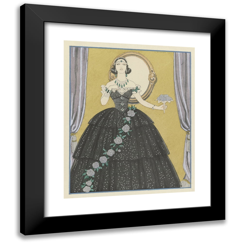 George Barbier 12x14 Black Modern Framed Museum Art Print Titled - Mrs ...