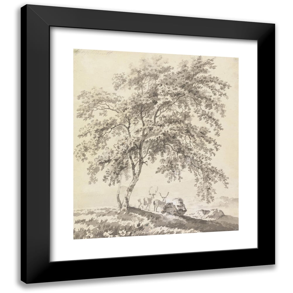 George Barret 20x23 Black Modern Framed Museum Art Print Titled - Tree ...
