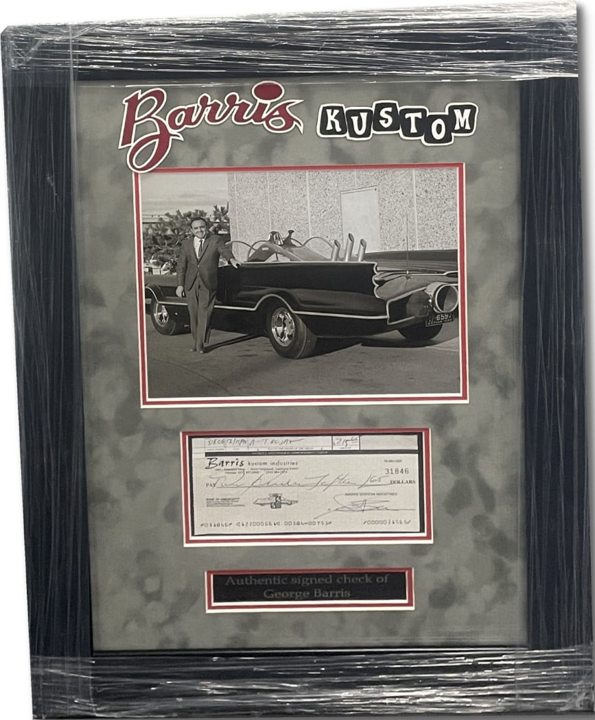 George Barris Signed Autographed Custom Framed Check King of ...