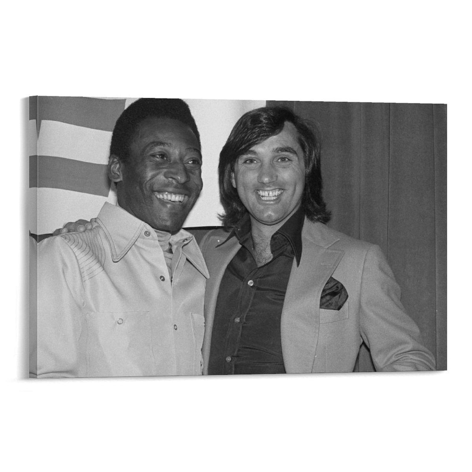 George Best Pele Footballer Poster Painting On Canvas Wall Art Poster ...