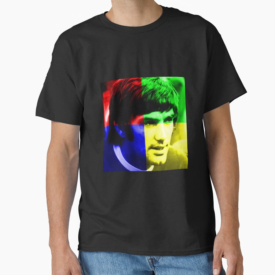 George Best Tribute with Northern Legend Retro Football Art Unisex T ...
