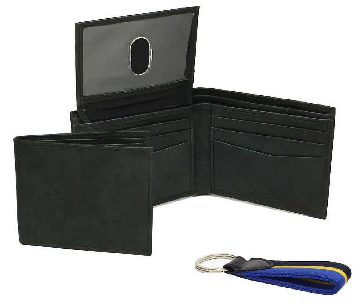 George RFID Leather Wallet Black/Grey Antique Finish - Walmart.com