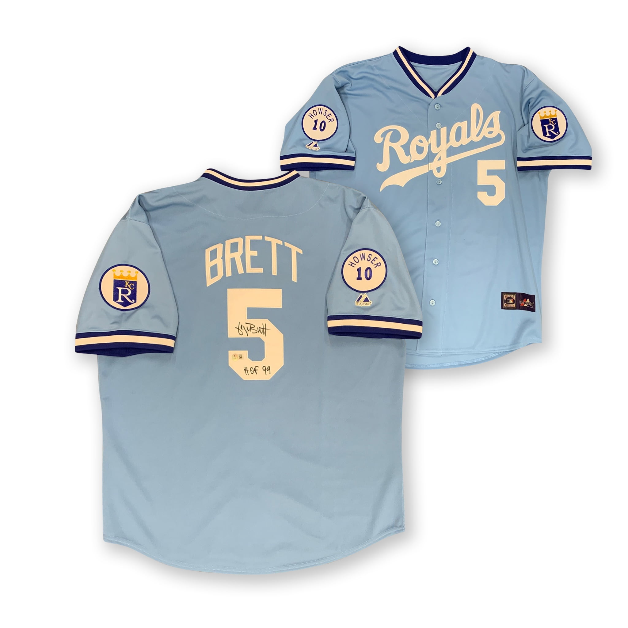 George Brett Autographed Kansas City Royals Signed Majestic Powder Blue ...