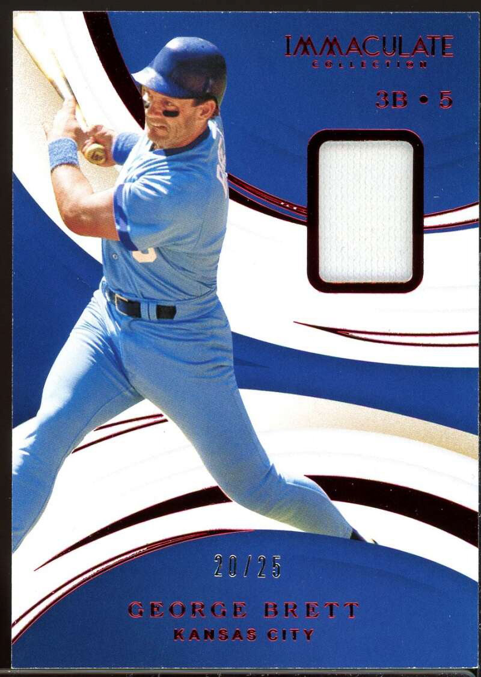 George Brett Card 2020 Immaculate Collection Legends Material Blue #28 ...