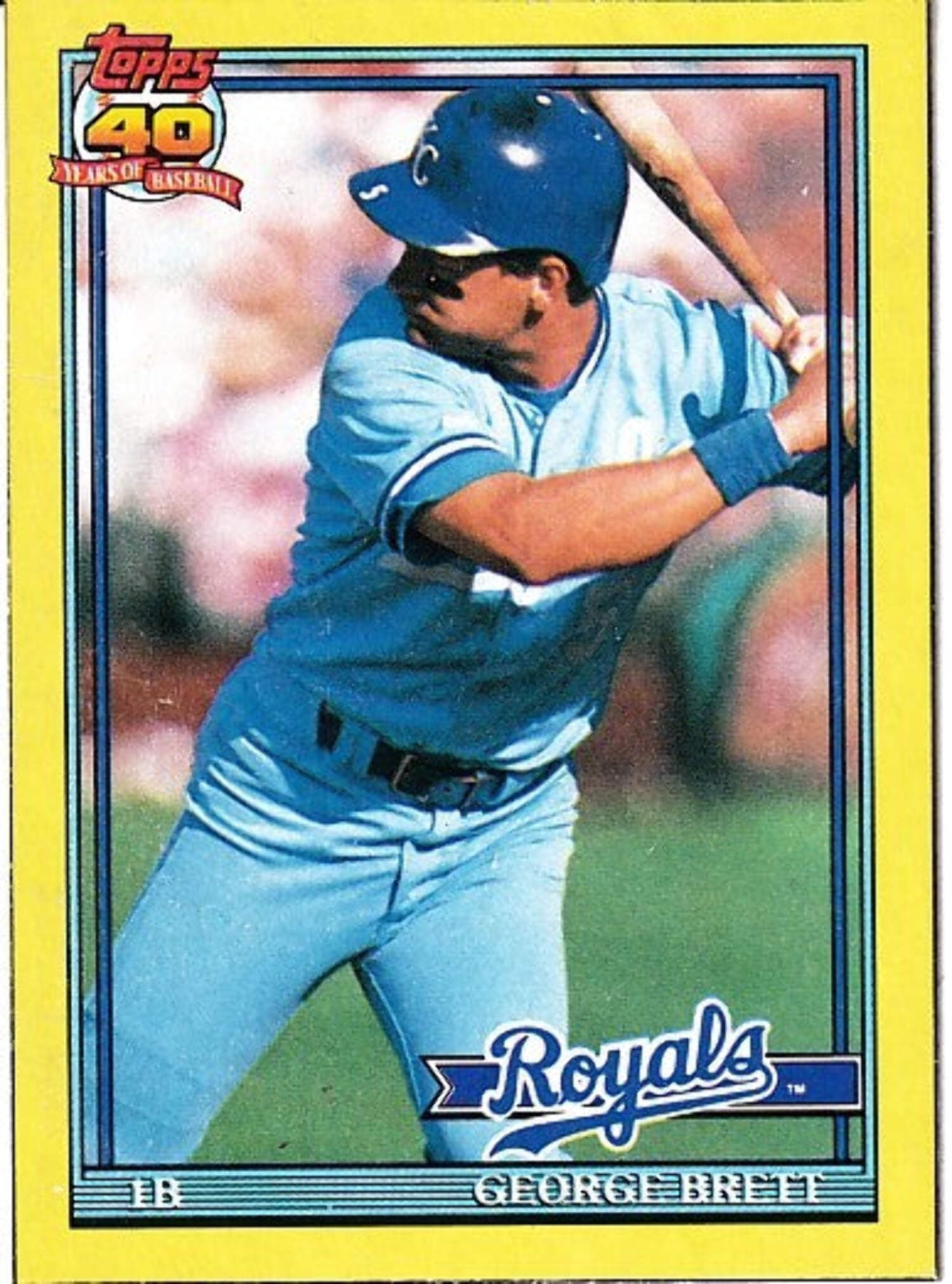 George Brett Kansas City Royals 1991 Topps box bottom card - Walmart.com