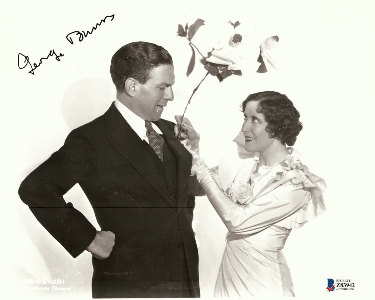 George Burns Signed Autographed 8X10 Photo Vintage w/Gracie Allen BAS ...