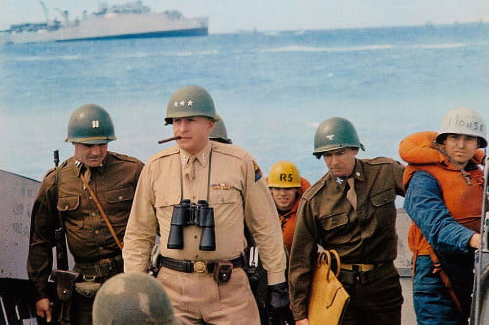 George C. Scott in Patton smoking cigar on troop ship at sea 24x36 ...