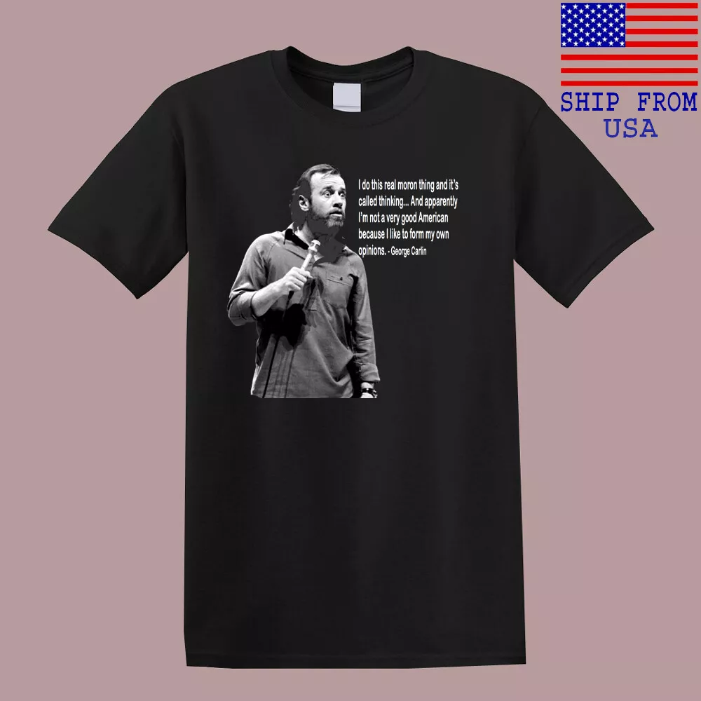 George Carlin Stand Up Comedian Men's Black T-Shirt Size S-5XL ...