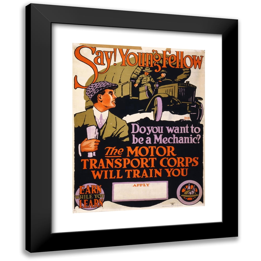 George Carlson 19x24 Black Modern Framed Museum Art Print Titled - Say ...