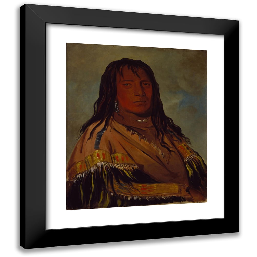 George Catlin 12x14 Black Modern Framed Museum Art Print Titled - Cha ...