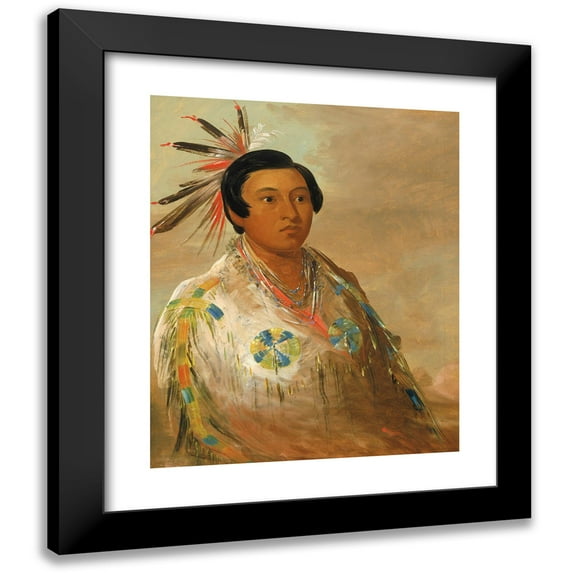 George Catlin 12x14 Black Modern Framed Museum Art Print Titled - Hee ...