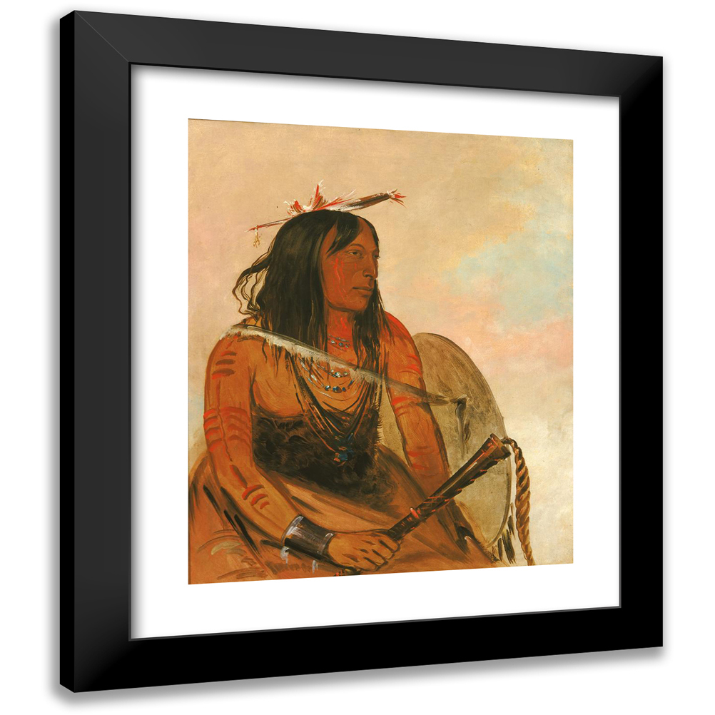 George Catlin 12x14 Black Modern Framed Museum Art Print Titled - Ish-A ...