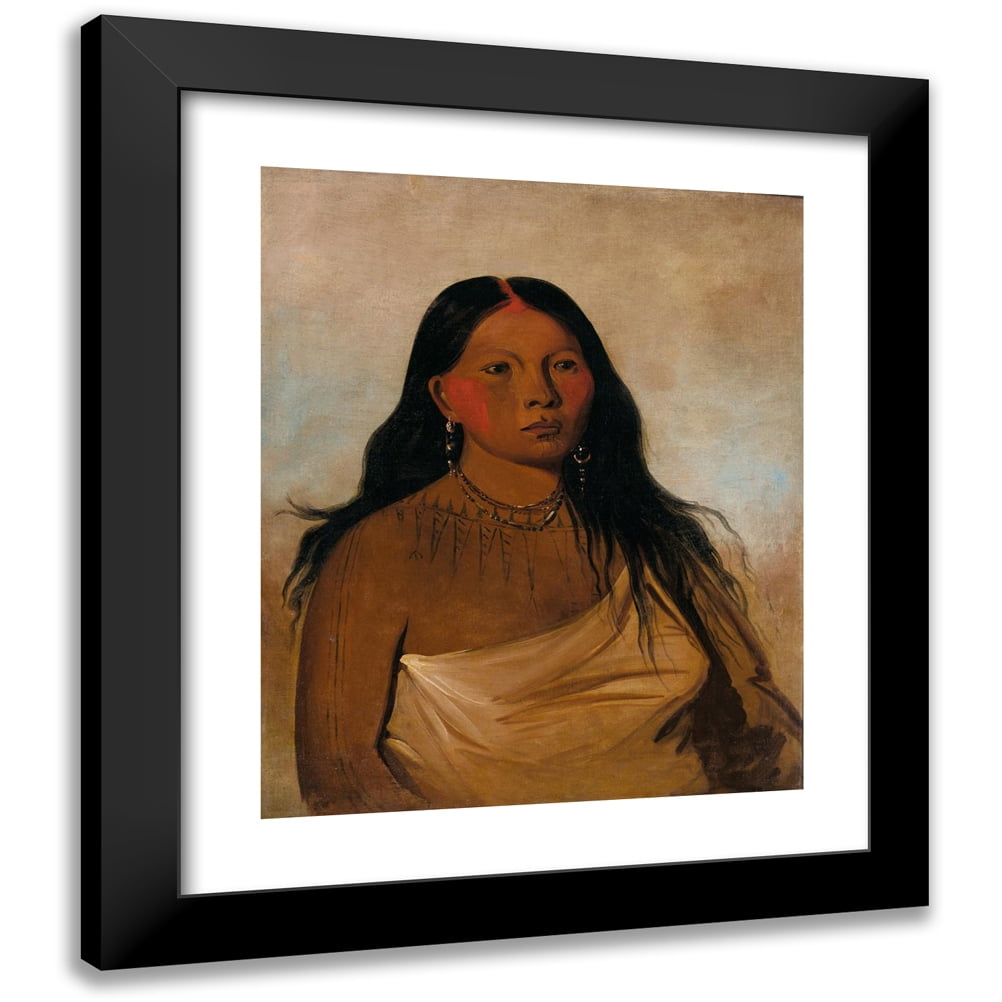 George Catlin 12x14 Black Modern Framed Museum Art Print Titled - Kah ...