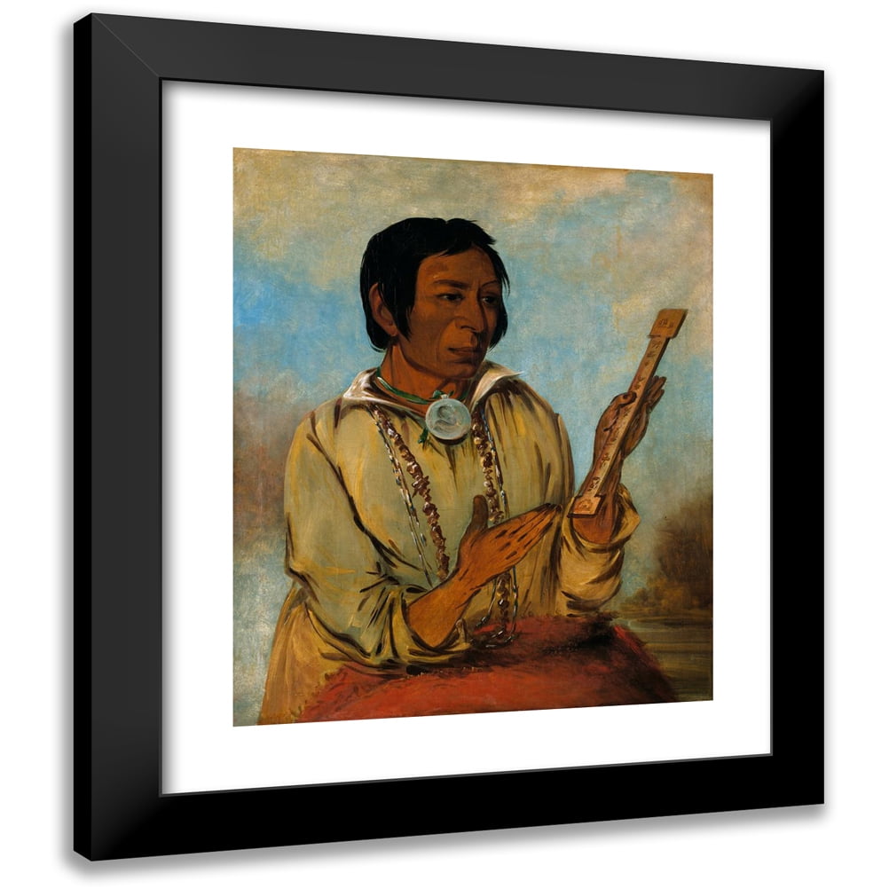 George Catlin 12x14 Black Modern Framed Museum Art Print Titled - Ma ...