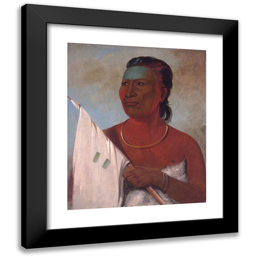 George Catlin 12x14 Black Modern Framed Museum Art Print Titled - Nah ...