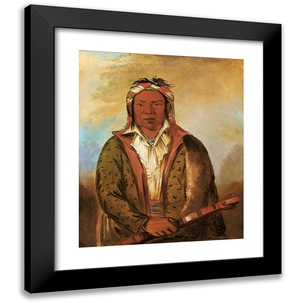 George Catlin 12x14 Black Modern Framed Museum Art Print Titled - Shee ...