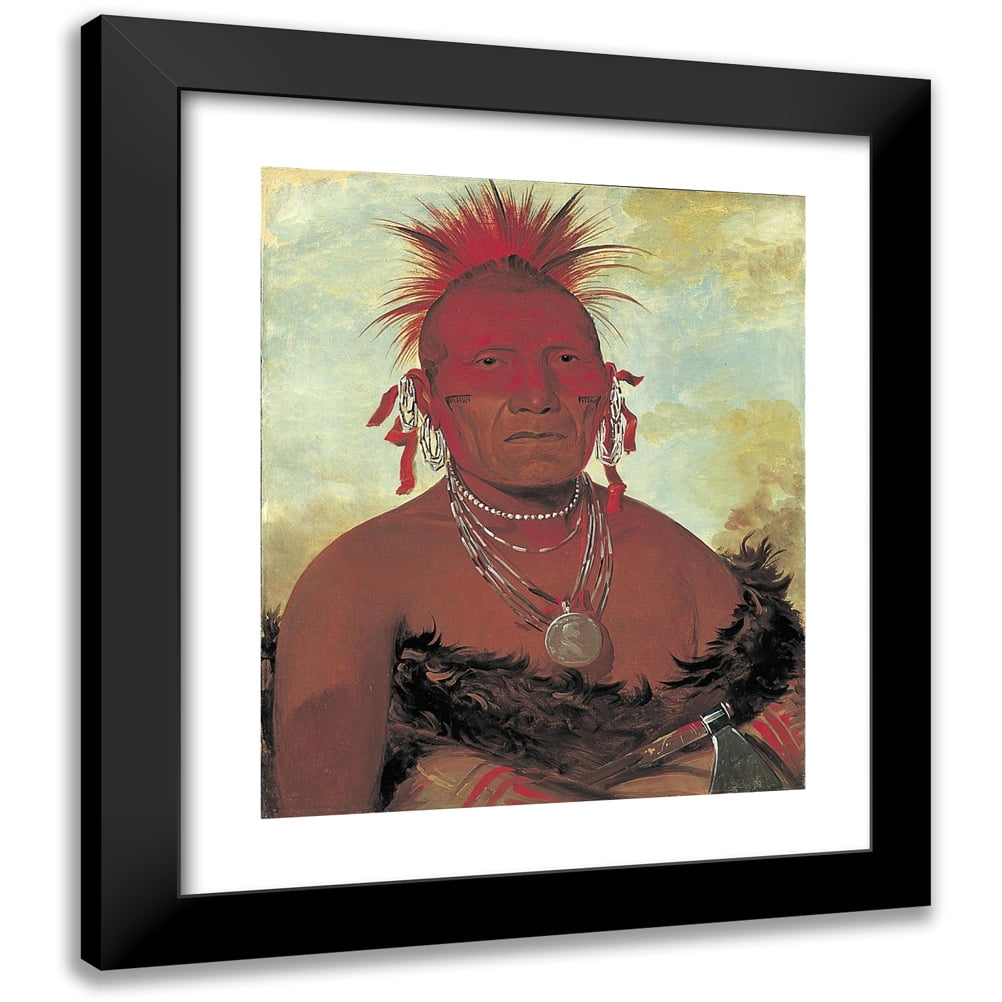 George Catlin 12x14 Black Modern Framed Museum Art Print Titled - Shon ...