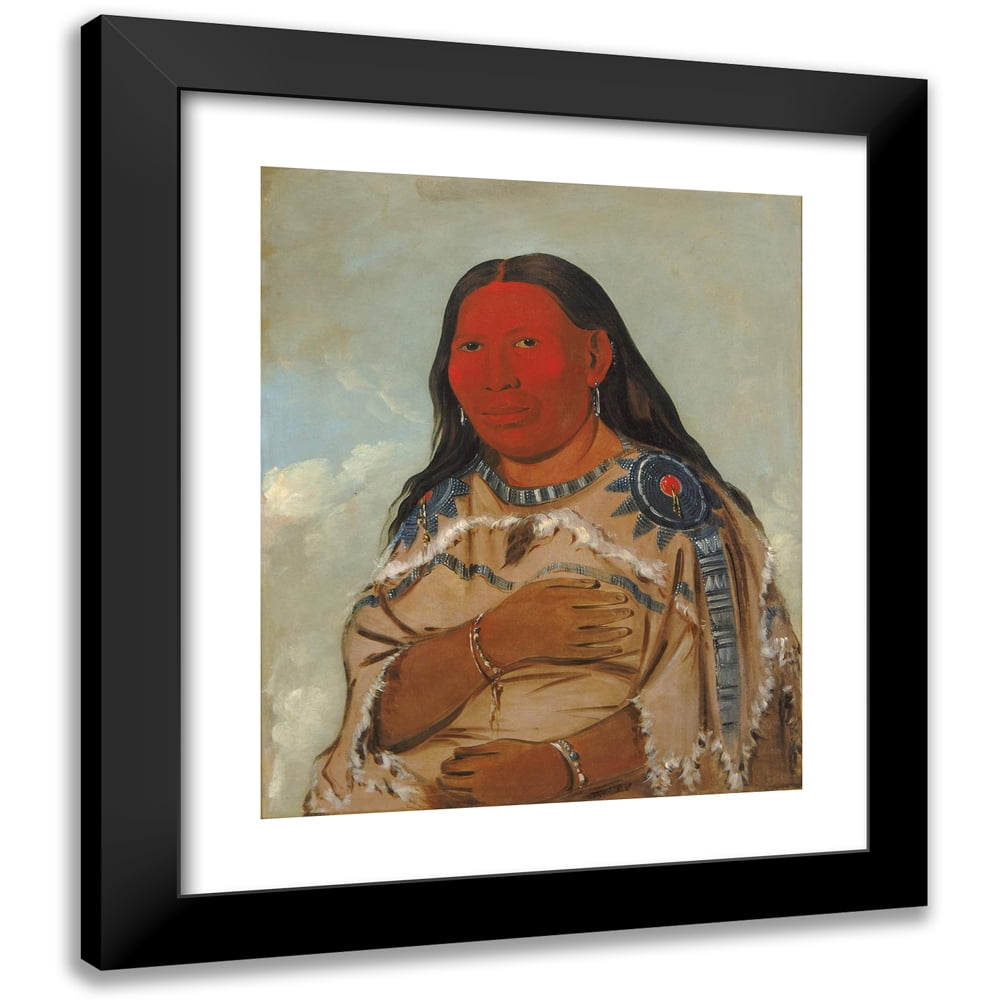 George Catlin 12x14 Black Modern Framed Museum Art Print Titled - Wife ...