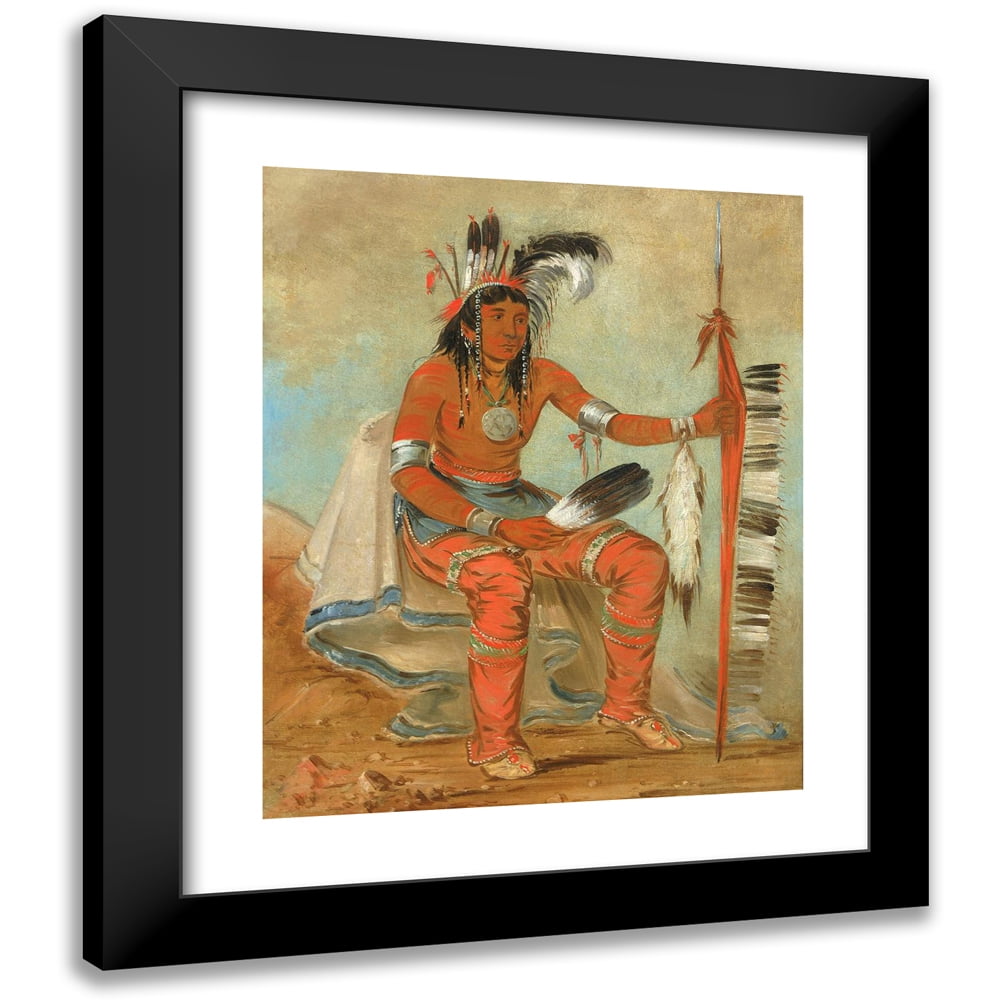 George Catlin 12x14 Black Modern Framed Museum Art Print Titled - o-N ...