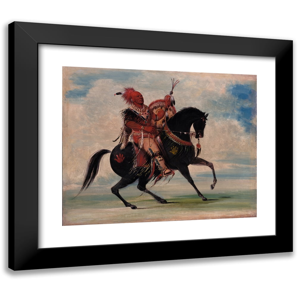 George Catlin 14x12 Black Modern Framed Museum Art Print Titled - Kee-O ...