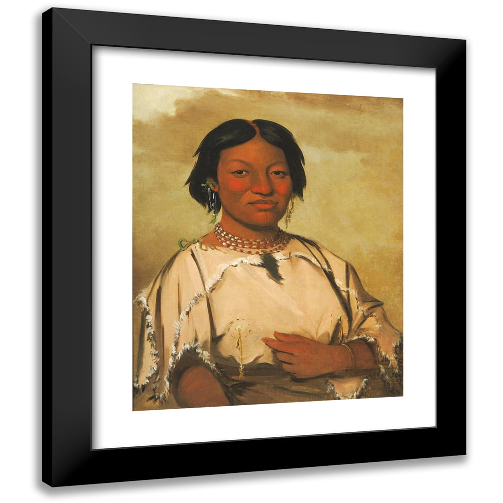 George Catlin 15x18 Black Modern Framed Museum Art Print Titled - Oo-Je ...