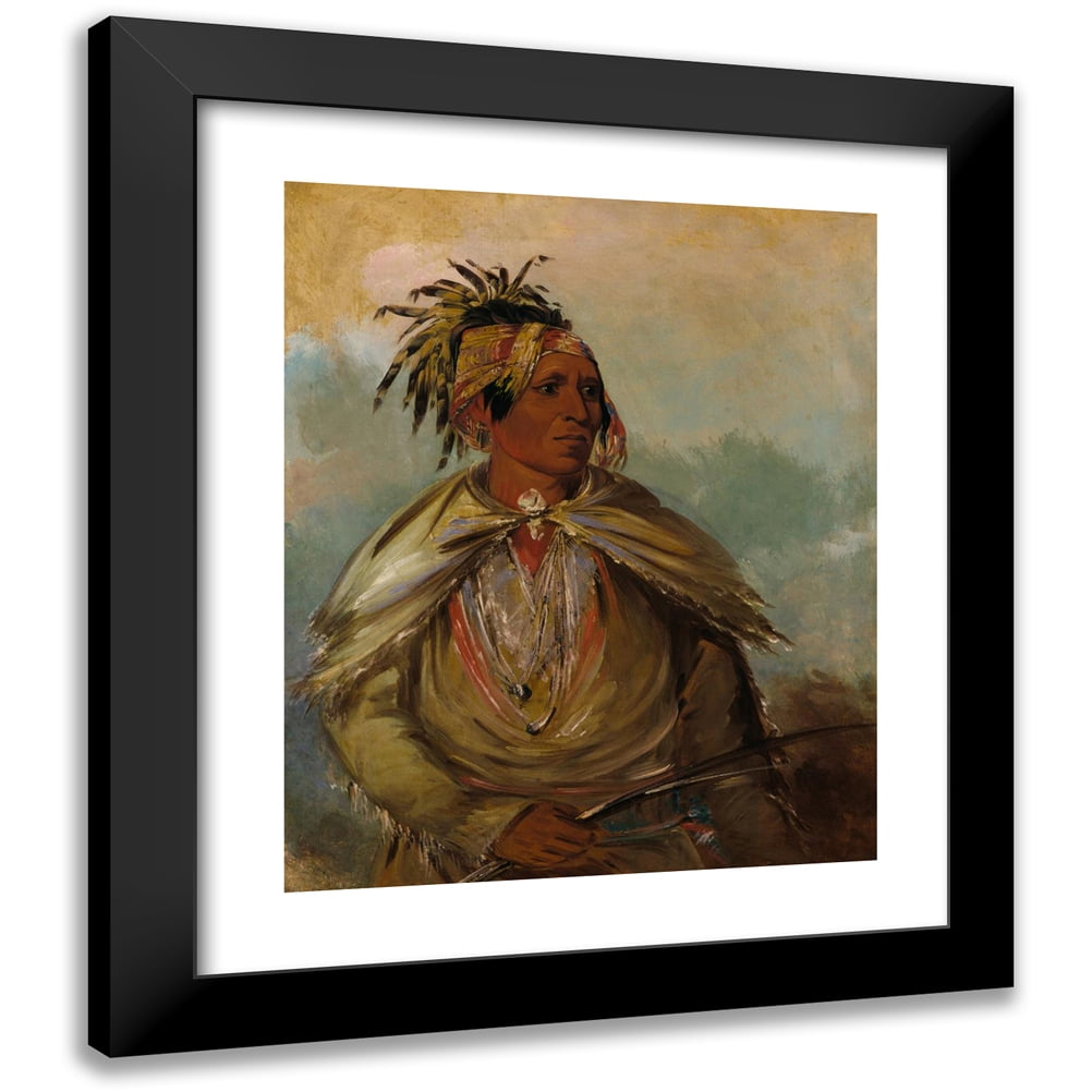 George Catlin 15x18 Black Modern Framed Museum Art Print Titled - Pah ...