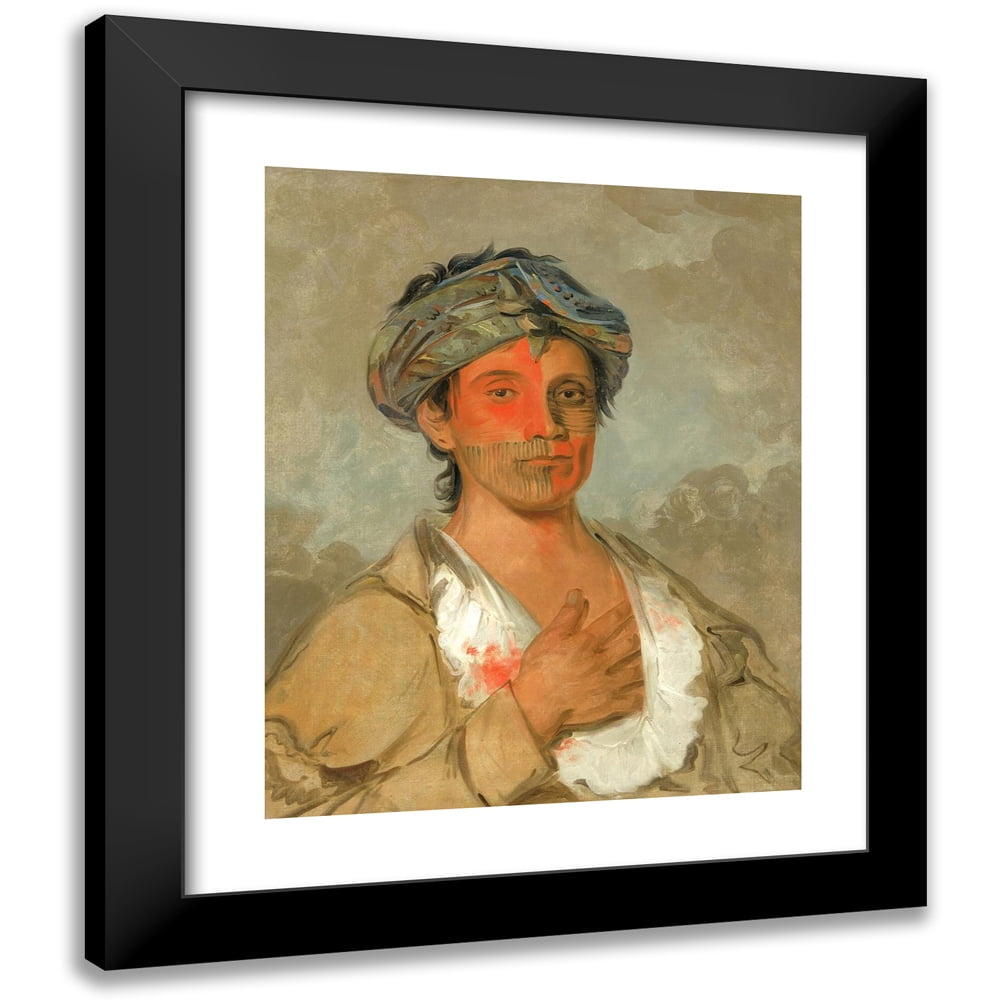 George Catlin 15x18 Black Modern Framed Museum Art Print Titled - Pah ...