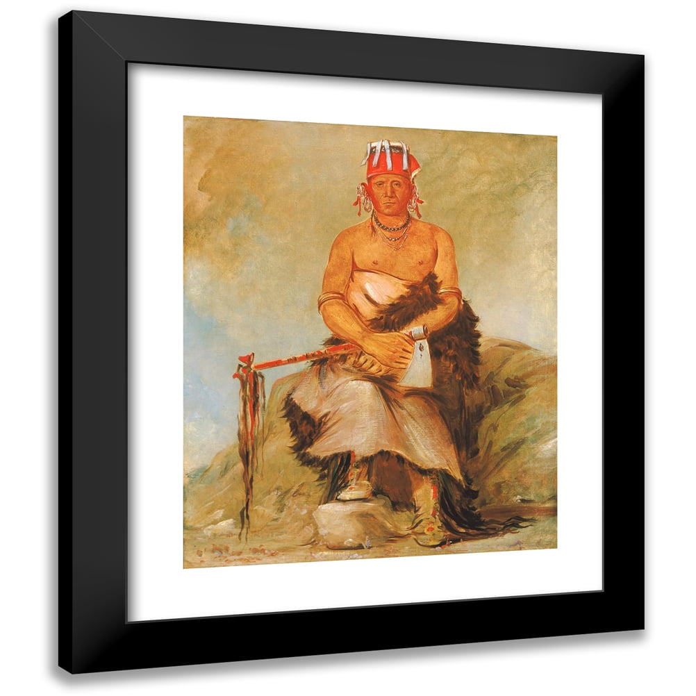 George Catlin 20x24 Black Modern Framed Museum Art Print Titled - A’H ...