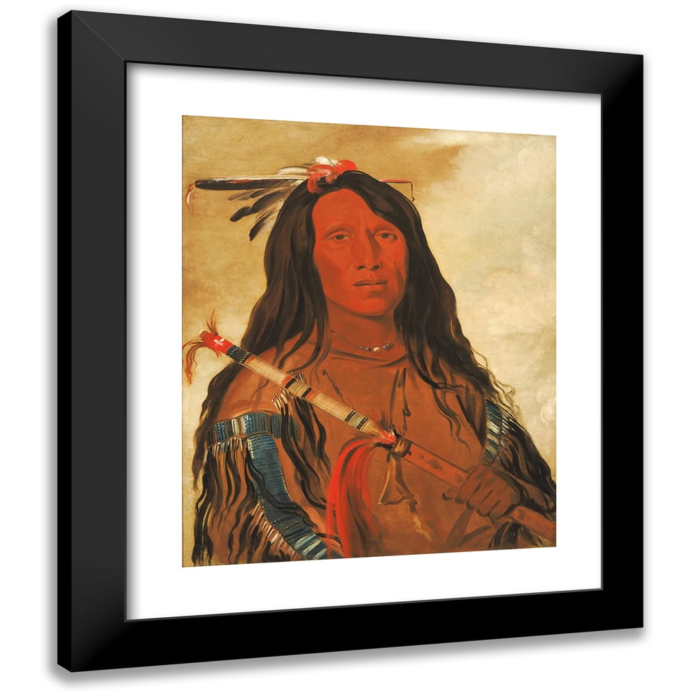 George Catlin 20x24 Black Modern Framed Museum Art Print Titled - Ne ...