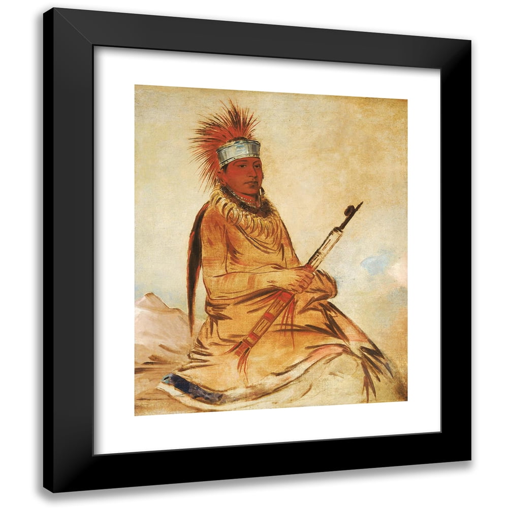 George Catlin 20x24 Black Modern Framed Museum Art Print Titled - W’Y ...