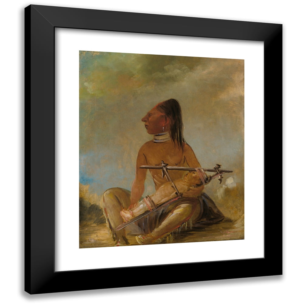 George Catlin 20x24 Black Modern Framed Museum Art Print Titled - Woman ...