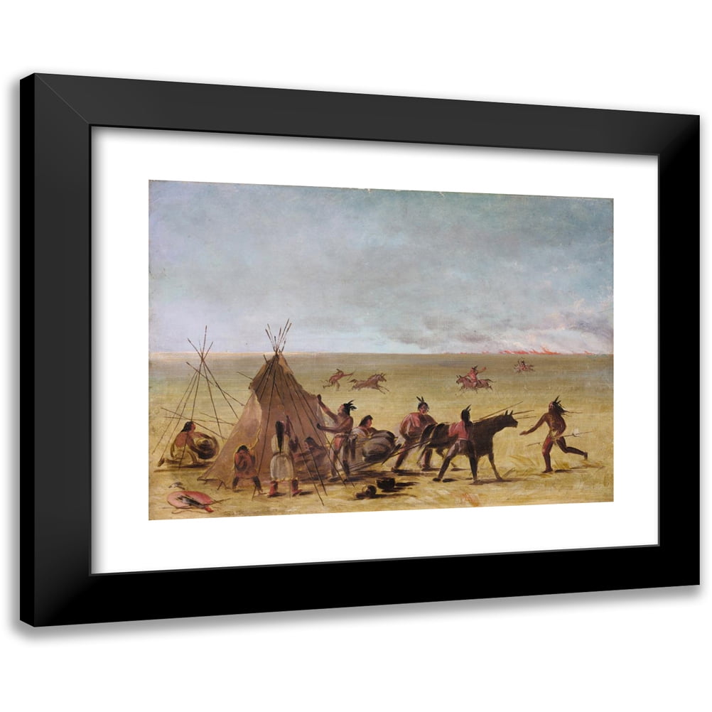 George Catlin 24x19 Black Modern Framed Museum Art Print Titled ...