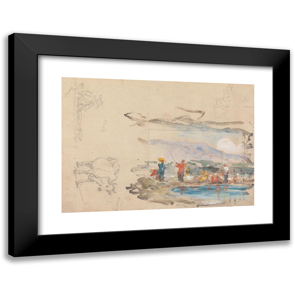 George Chinnery 14x11 Black Modern Framed Museum Art Print Titled - A ...