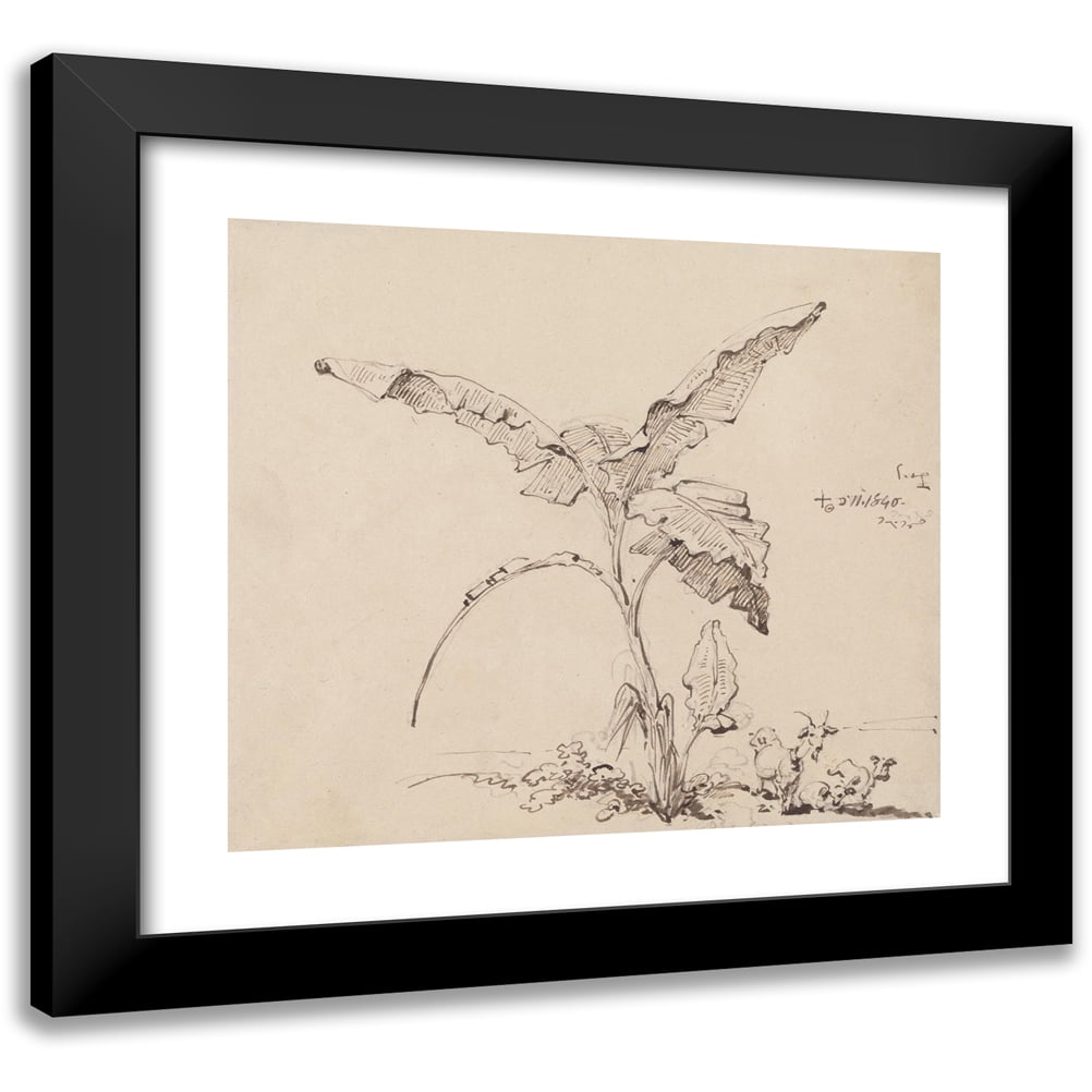 George Chinnery 16x15 Black Modern Framed Museum Art Print Titled ...